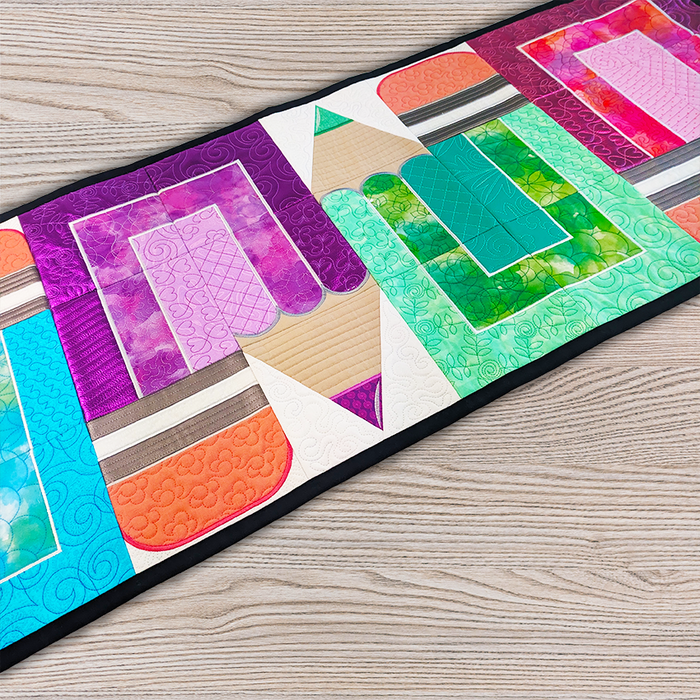 Machine Embroidery Design ITH - Pencil Tote Bag or Runner