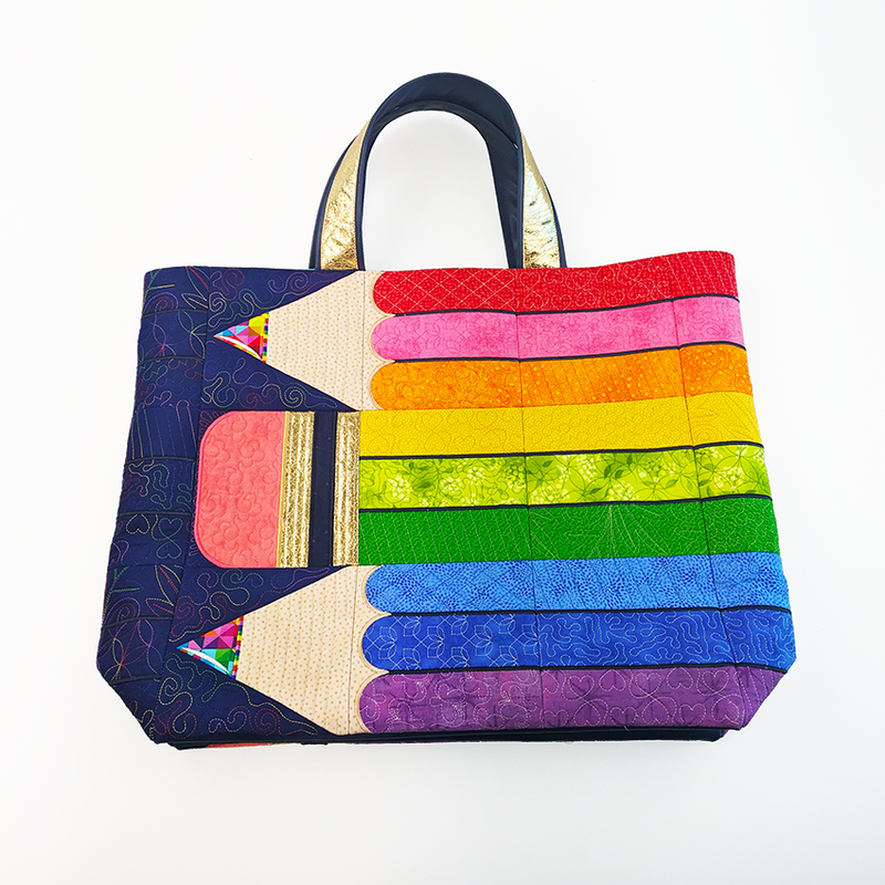 Machine Embroidery Design ITH - Pencil Tote Bag or Runner