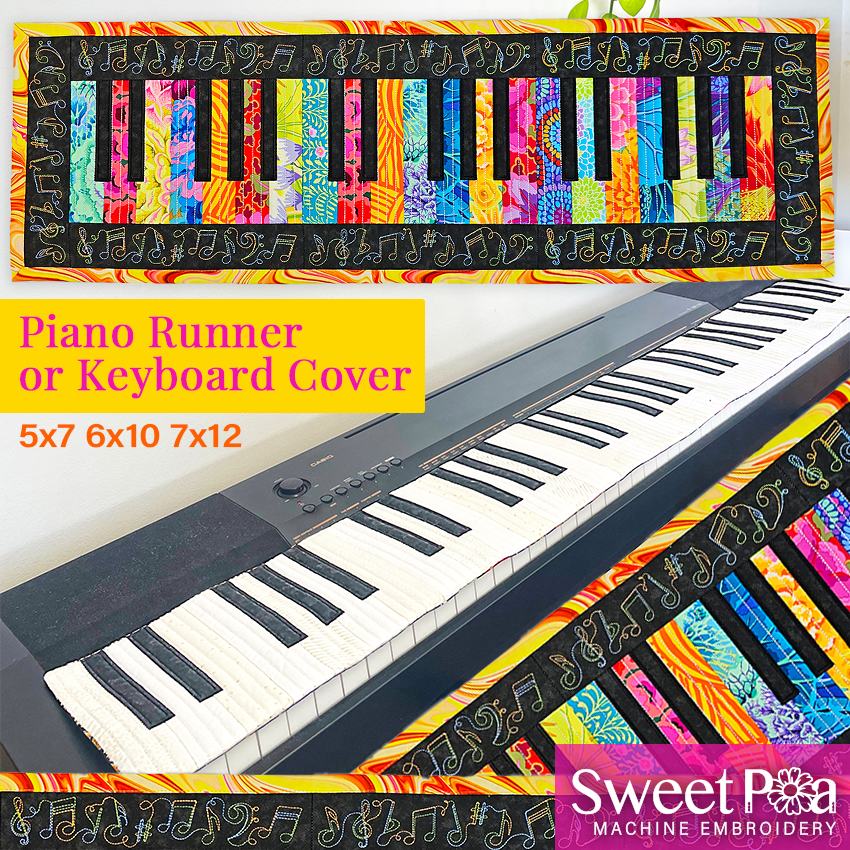 Piano Runner/Keyboard Cover 5x7 6x10 7x12
