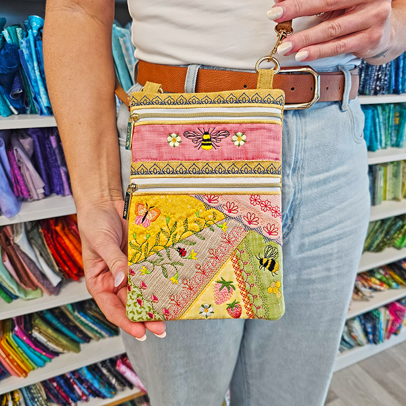 Pretty Patch Purse Bag Machine Embroidery Design ITH