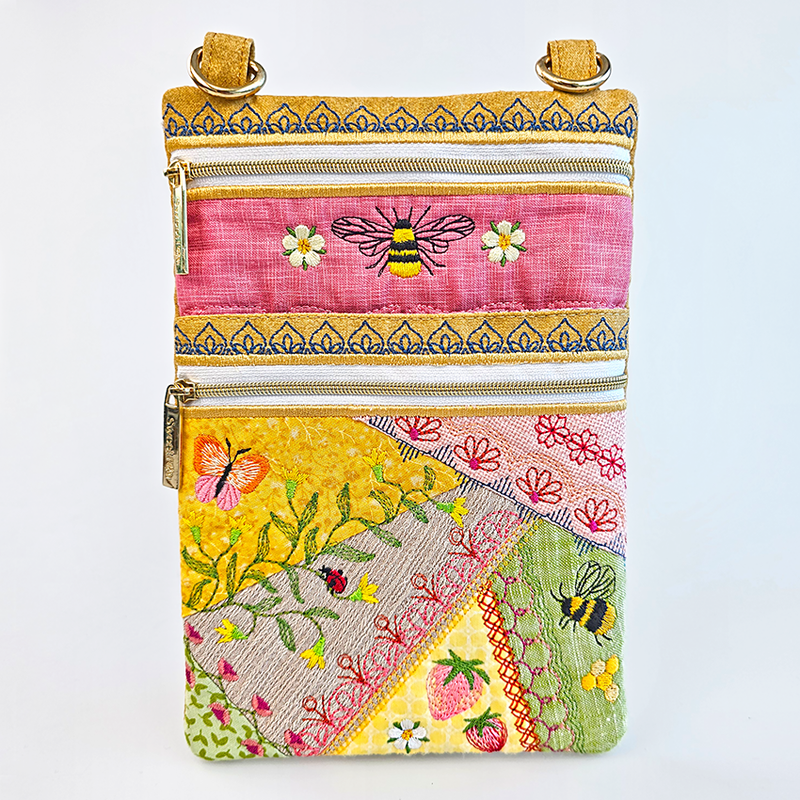 Pretty Patch Purse Bag Machine Embroidery Design ITH