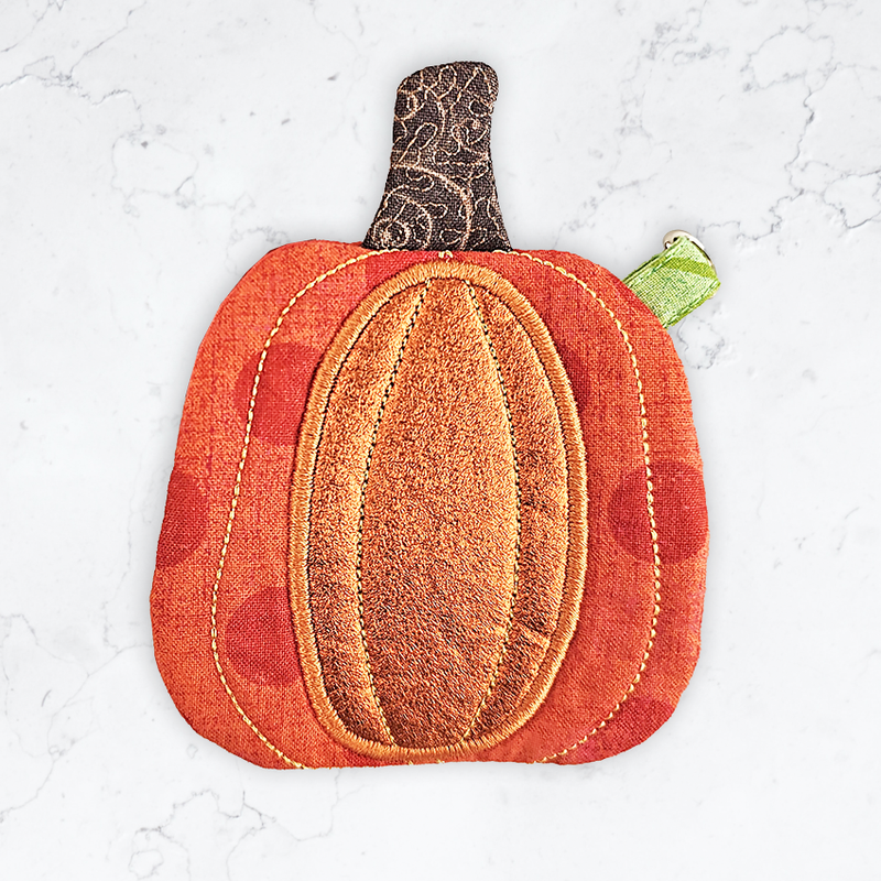 Pumpkin or Jack-o-lantern Zipper Purse ITH Design