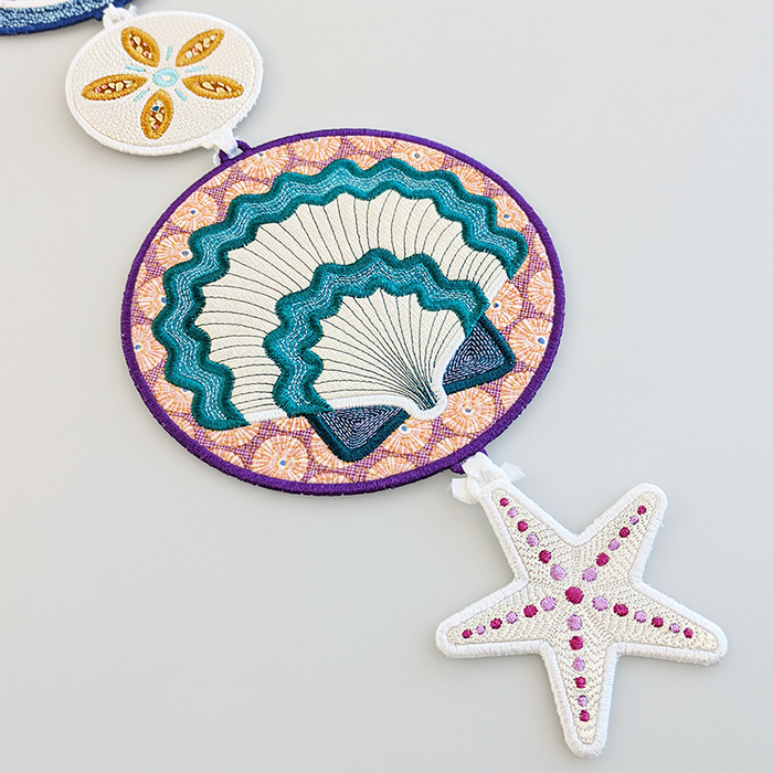 Seashell Hanger ITH Design - Sun Catcher or Home Decor