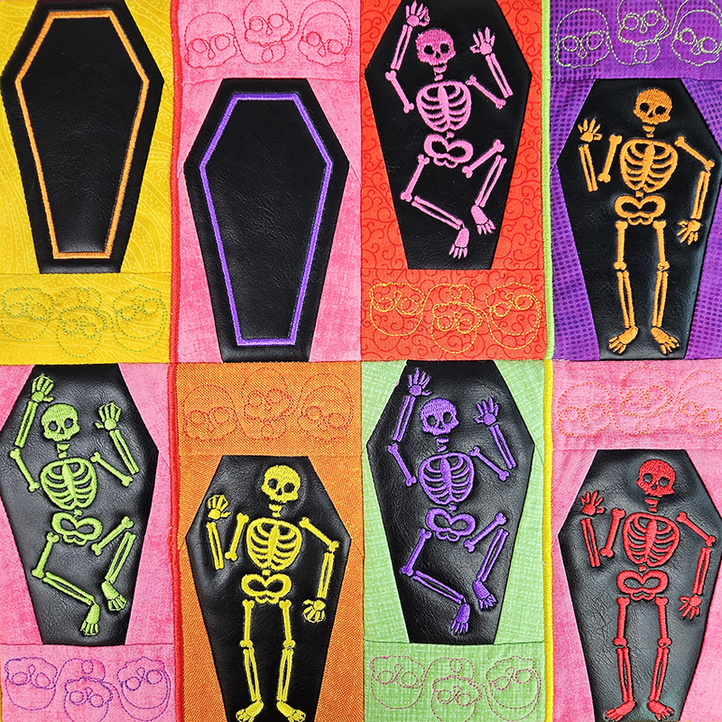Quilt Pattern - Silly Skeletons Embroidery Designs