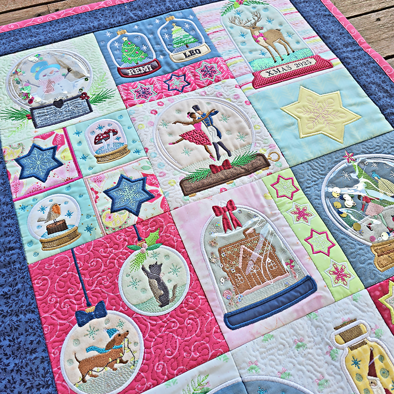 Snow Globe Quilt Made ITH