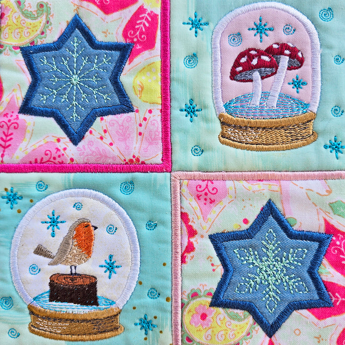 Snow Globe Quilt Made ITH
