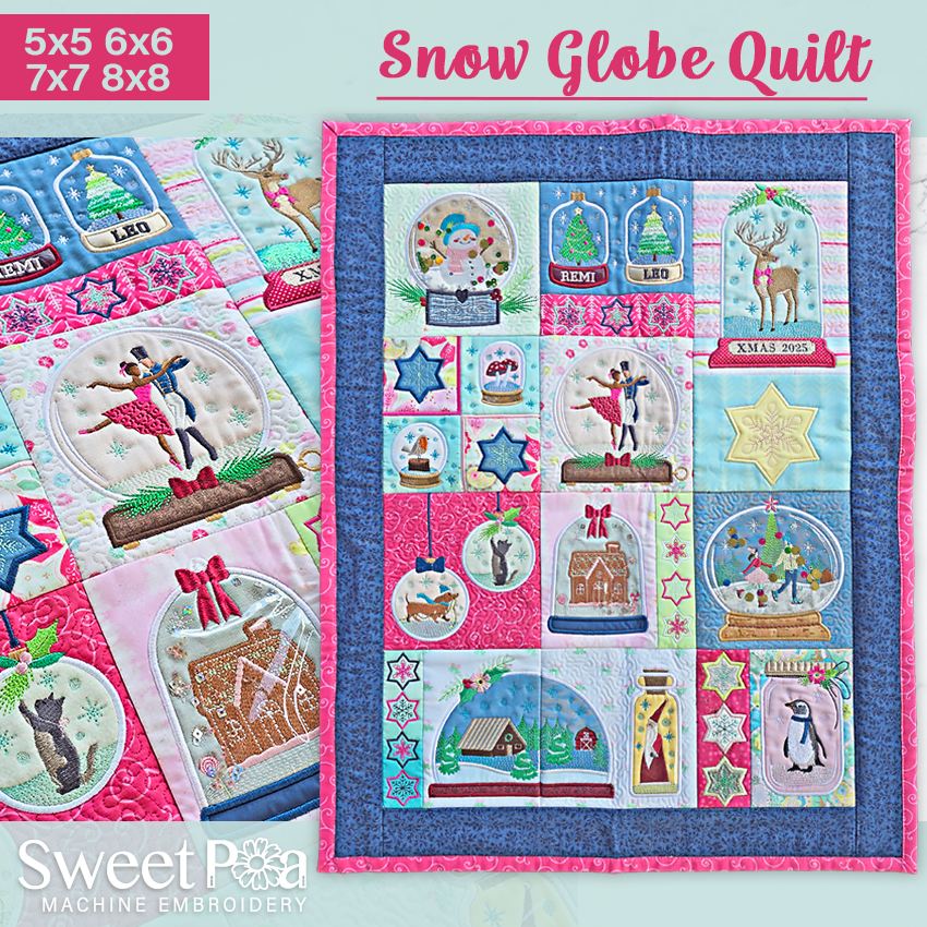 Snow Globe Quilt Made ITH