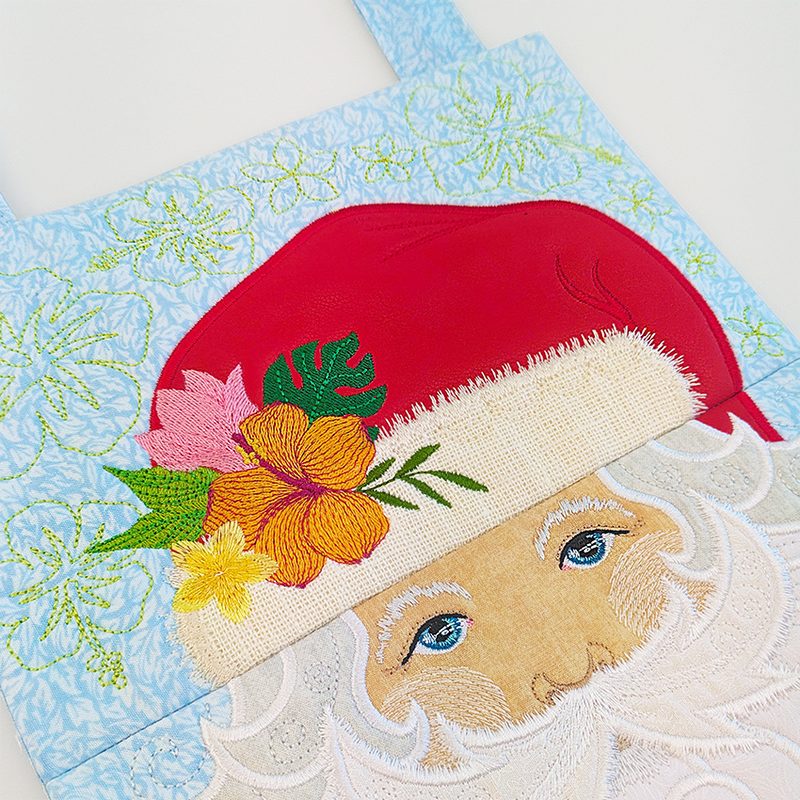 Summer Santa Hanger ITH Design