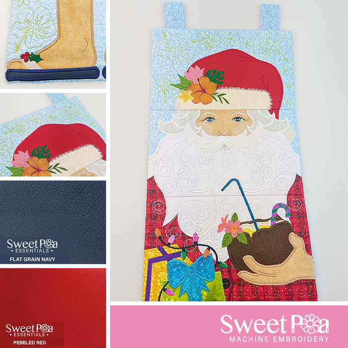 Summer Santa Hanger ITH Design
