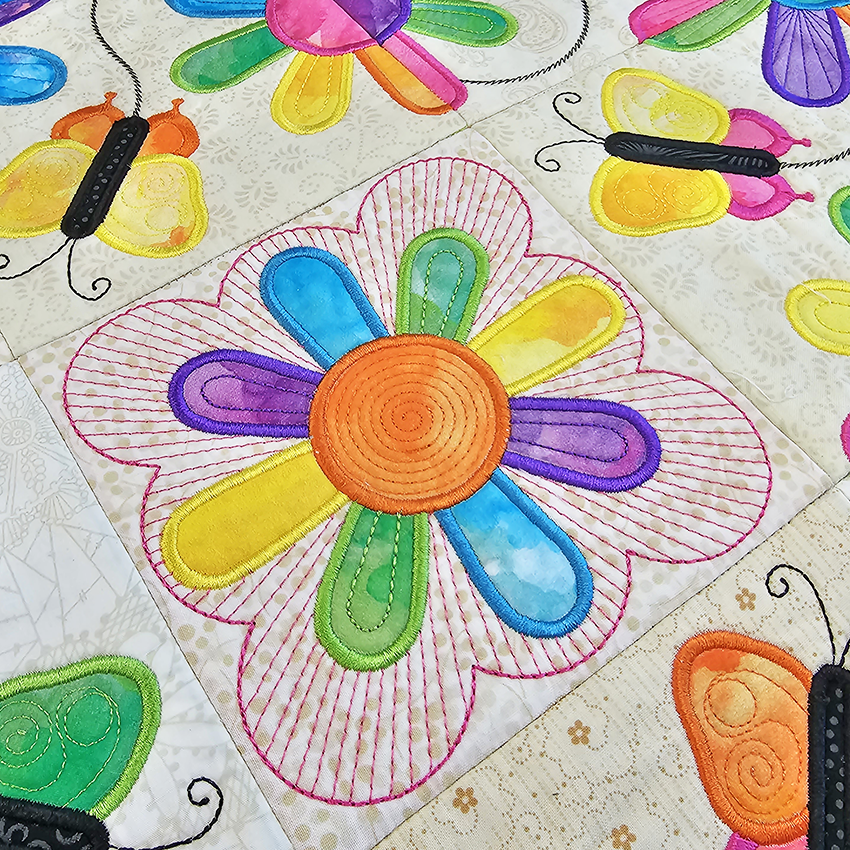 Machine Embroidery Design ITH - Summers Day Quilt
