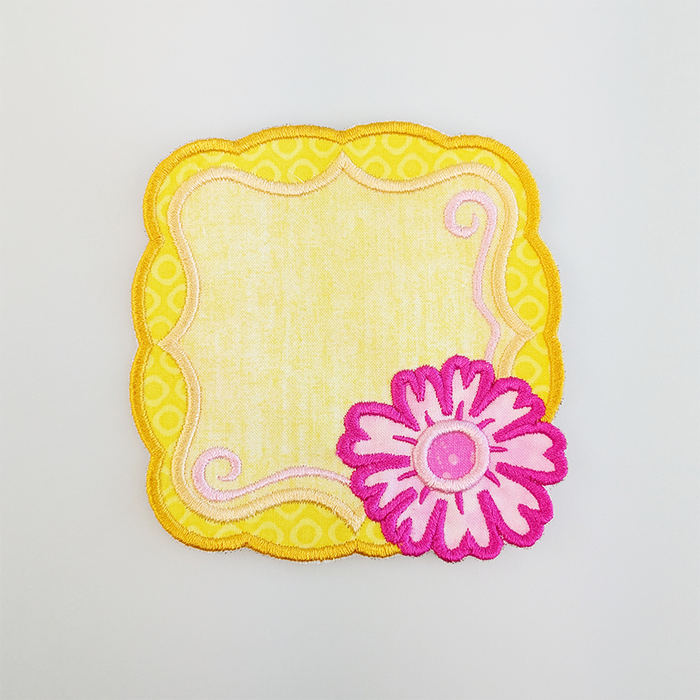 Sweet Pea Flower Quilt Labels ITH Design