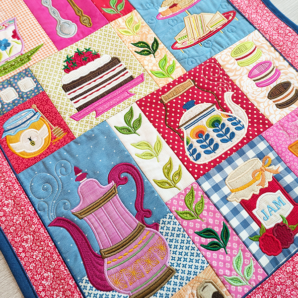 Tea Party ITH Quilt Design