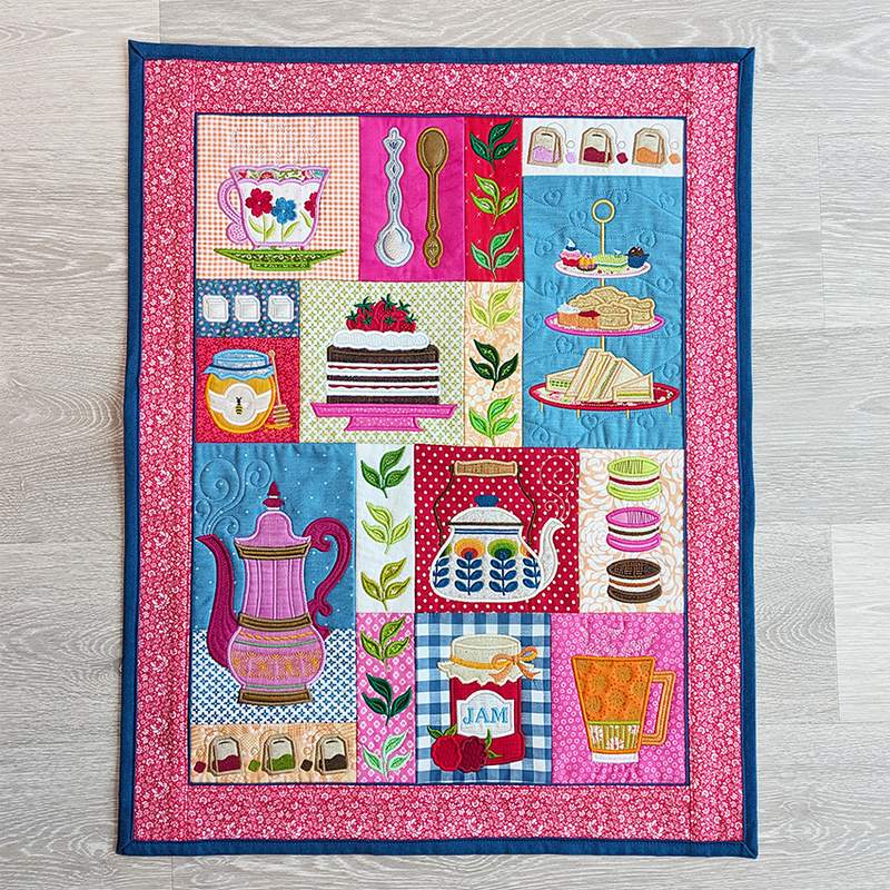 Tea Party ITH Quilt Design