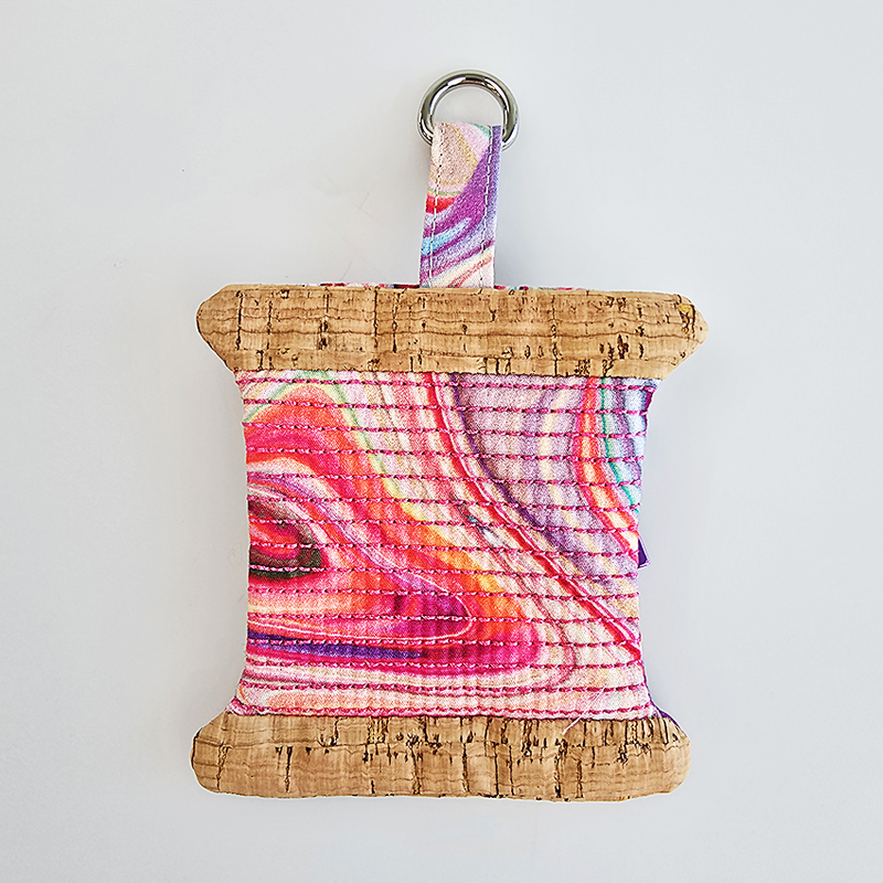 Thread Spool Zipper Purse