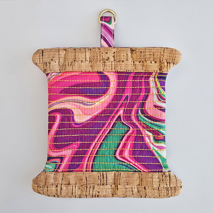Thread Spool Zipper Purse