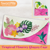 Tropical Flowers ITH Glasses Case Design