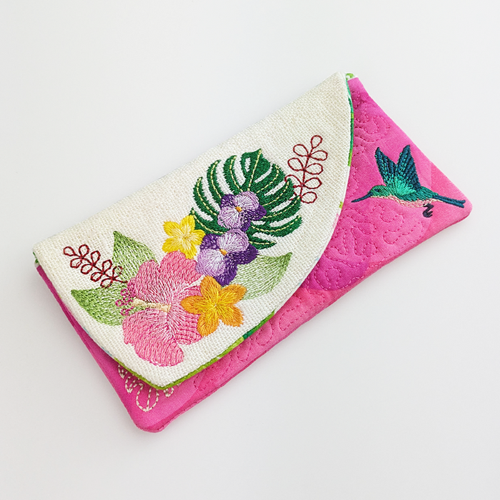 Tropical Flowers ITH Glasses Case Design