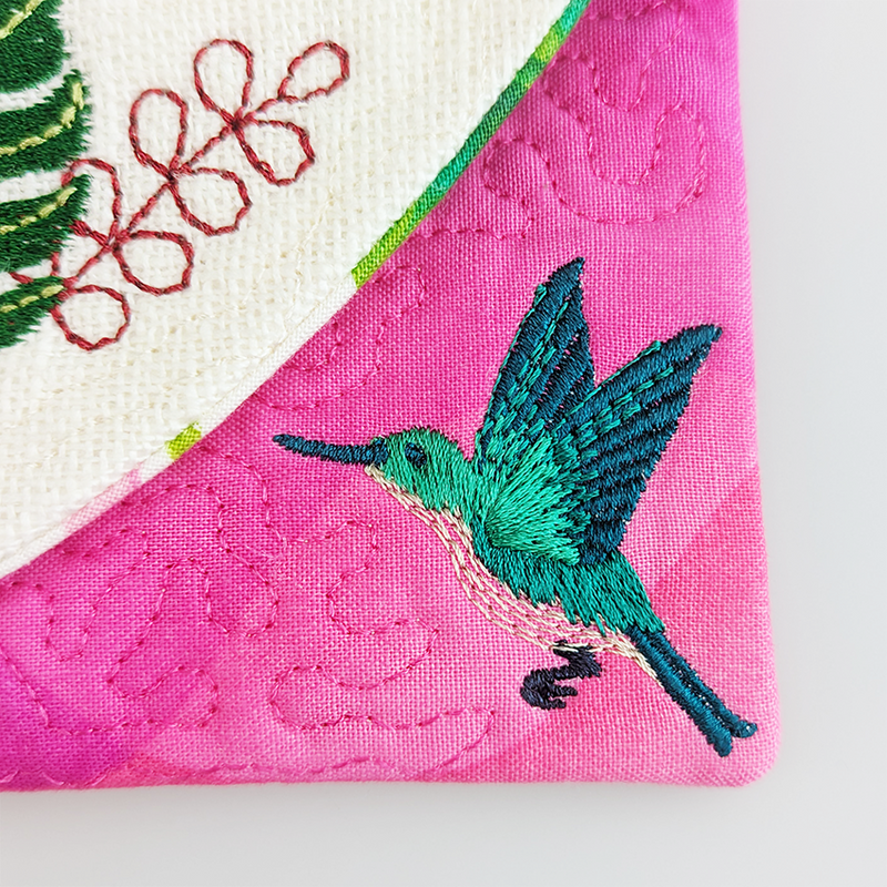 Tropical Flowers ITH Glasses Case Design