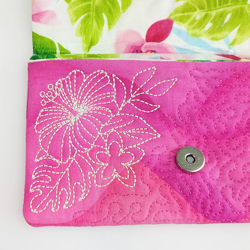 Tropical Flowers ITH Glasses Case Design