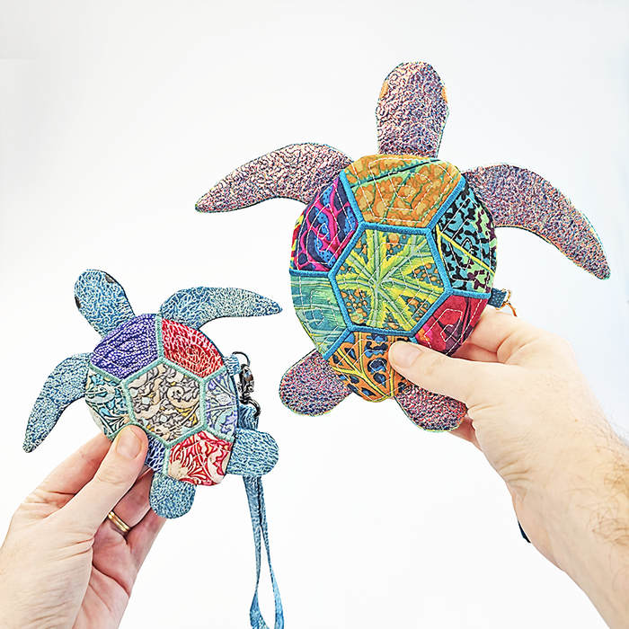 Embroidery Design - Turtle Zipper Purse