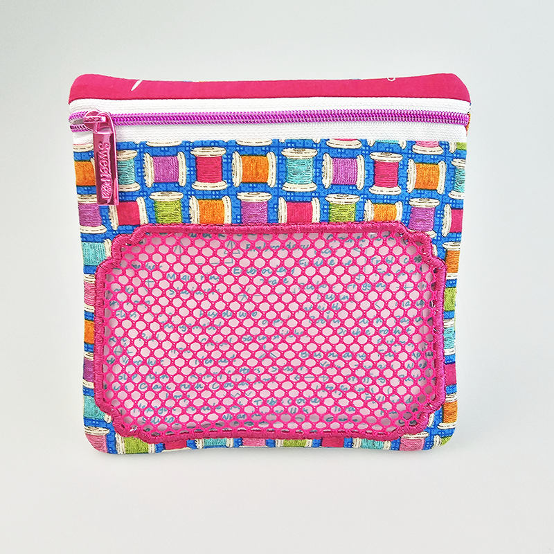 Windowed Zipper Pockets - Zipper Purse ITH Embroidery Design