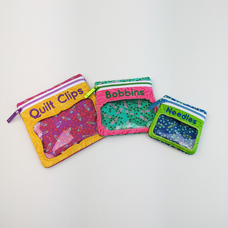 Windowed Zipper Pockets - Zipper Purse ITH Embroidery Design
