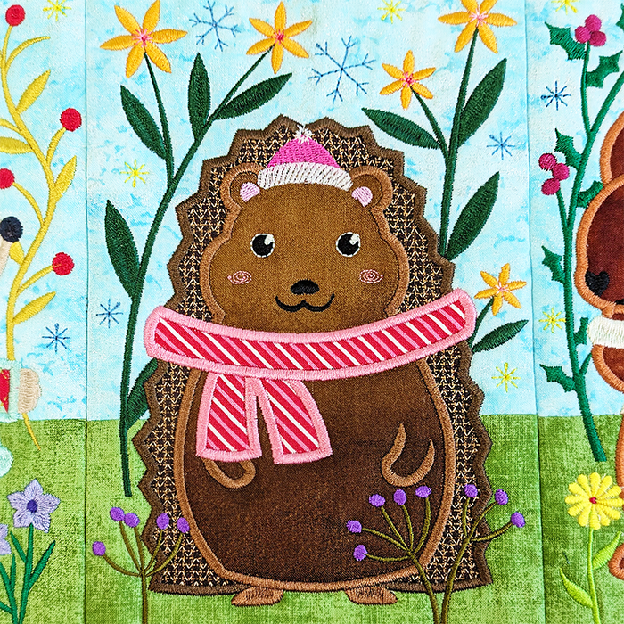 Winter Animals Table Runner ITH Design