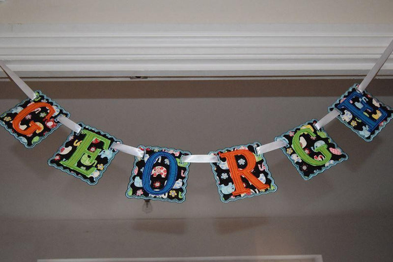 In The Hoop Machine Embroidery Designs - Alphabet Bunting