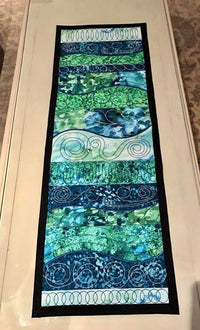 ITH Machine Embroidery Design - Freeform Table Runner