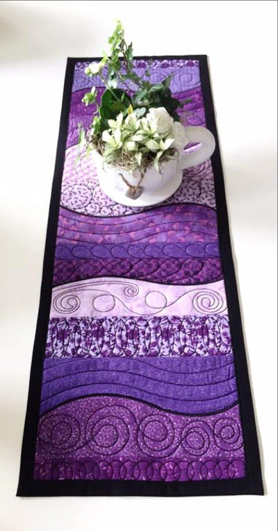 ITH Machine Embroidery Design - Freeform Table Runner
