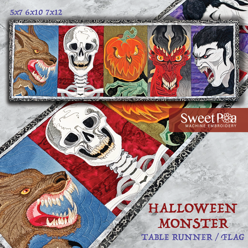 Halloween Monster Table Runner