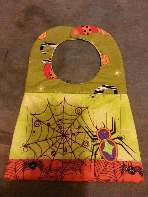 Halloween Spider Bib Machine Embroidery Design In The Hoop
