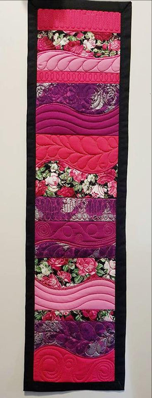 ITH Machine Embroidery Design - Freeform Table Runner