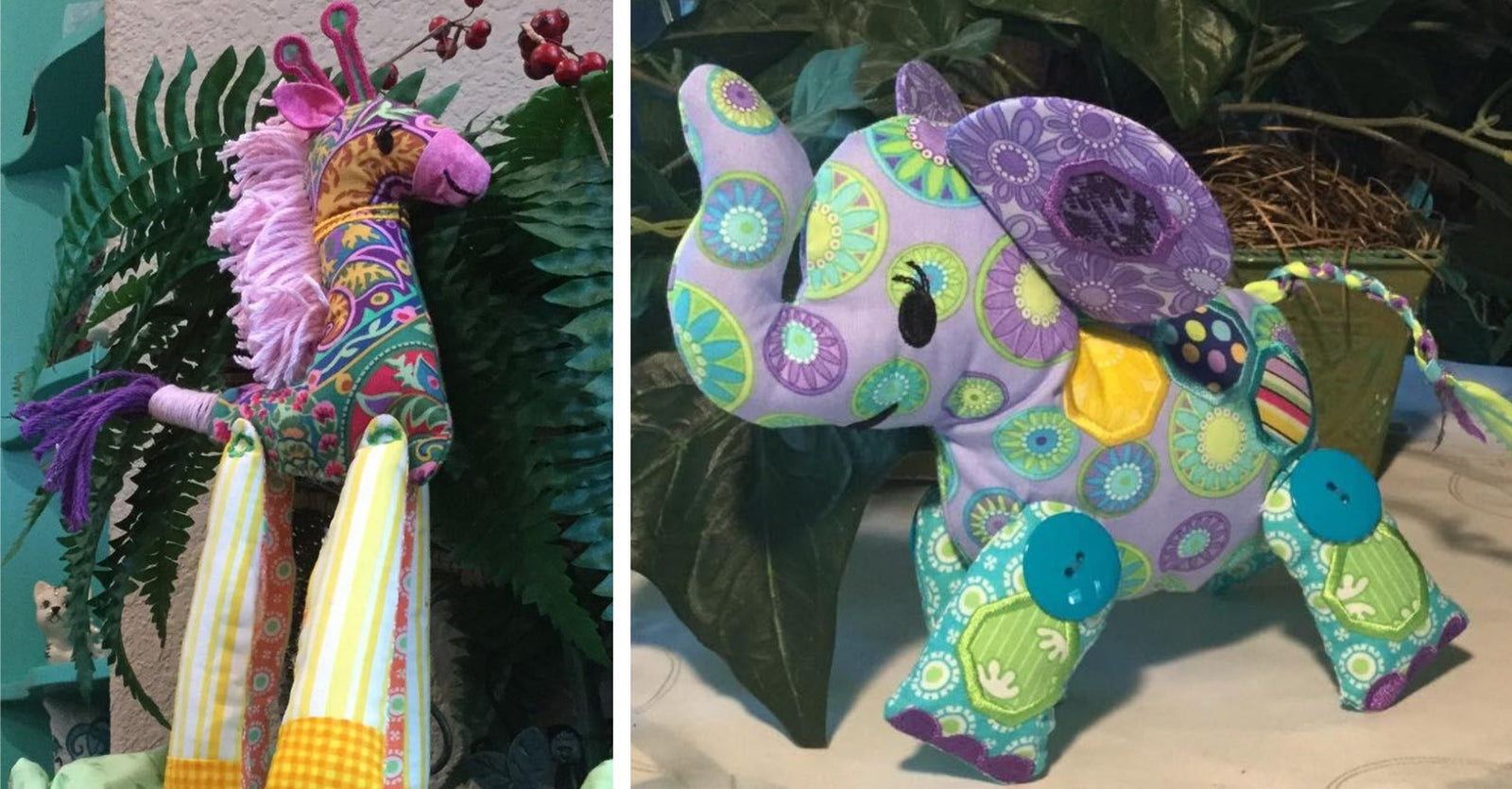 Elephant stuffy stuffed toy ITH in the hoop machine embroidery design