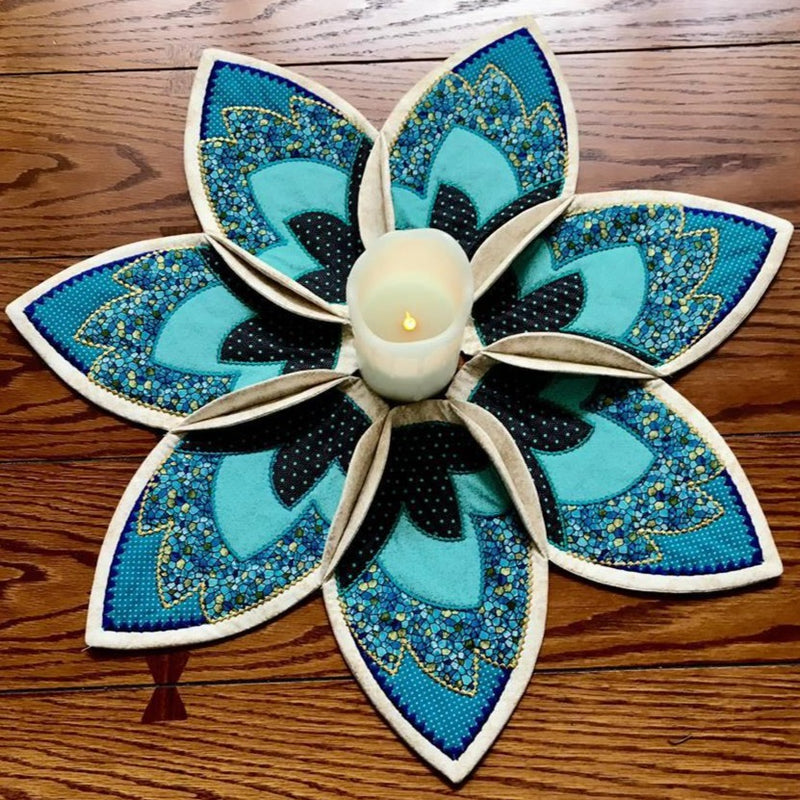 Embroidery Design ITH - Leaf Table Centre