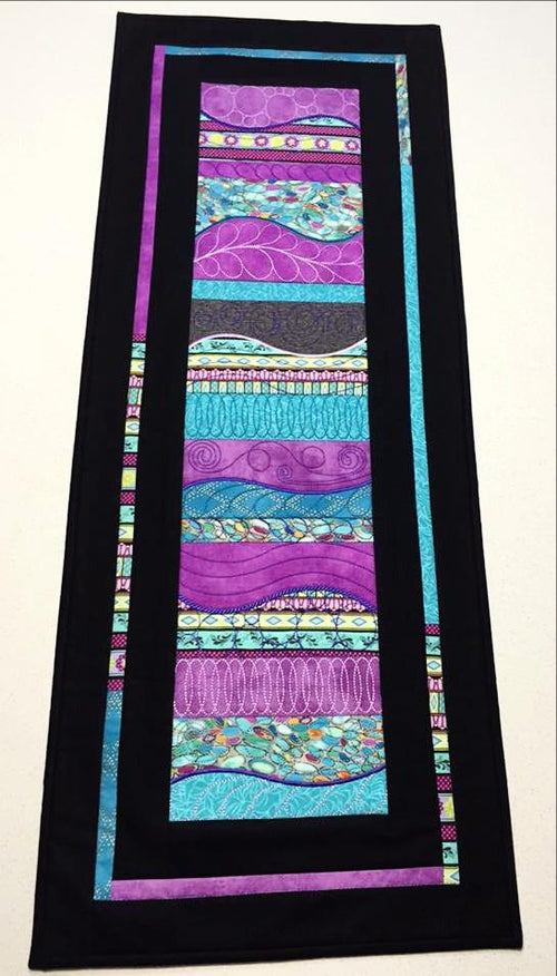 ITH Machine Embroidery Design - Freeform Table Runner