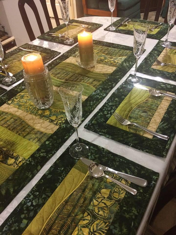 ITH Machine Embroidery Design - Freeform Table Runner