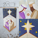 In the hoop machine embroidery - Nativity Scene Christmas Table Runner