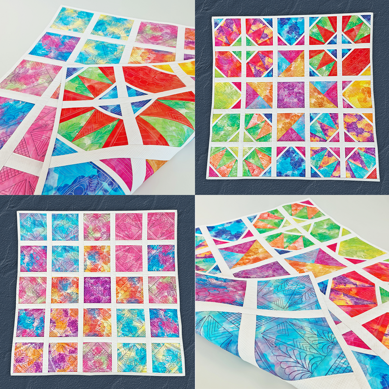 Pretty in Ink "Quilt As You Go" machine embroidery design ITH