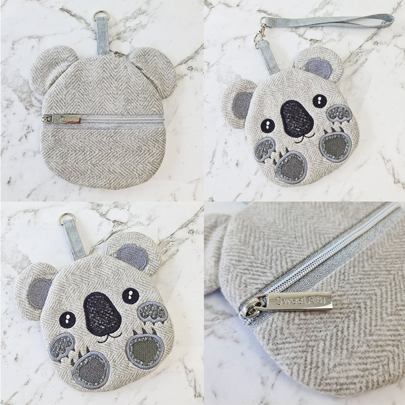 Embroidery Ideas - Little Koala Zipper Purse