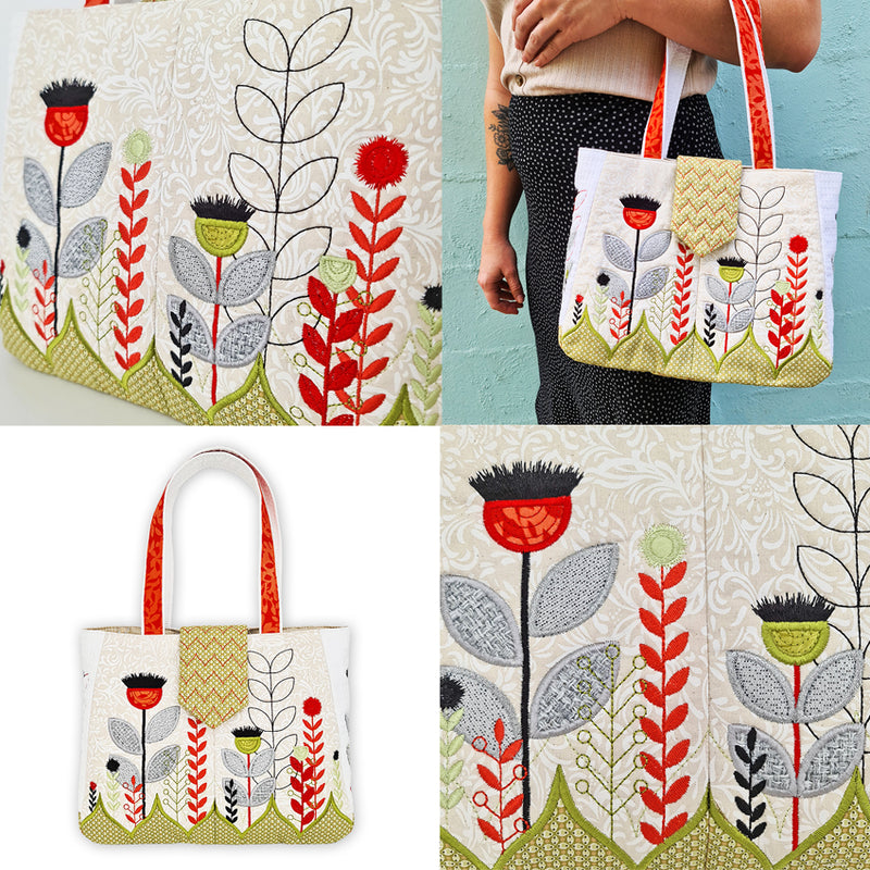 In The Hoop Machine Embroidery Design - Meadow Bag