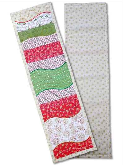 ITH Machine Embroidery Design - Freeform Table Runner