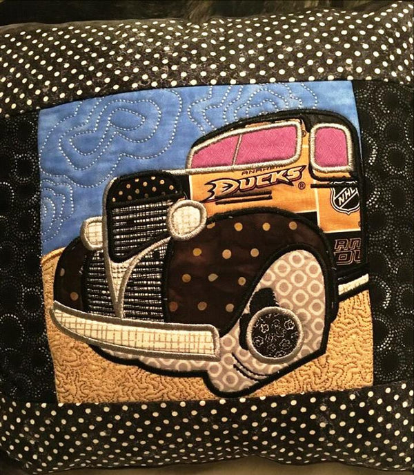 Machine Embroidery Ideas - Ute/ Truck Art Cushion