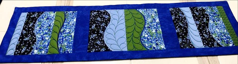 ITH Machine Embroidery Design - Freeform Table Runner