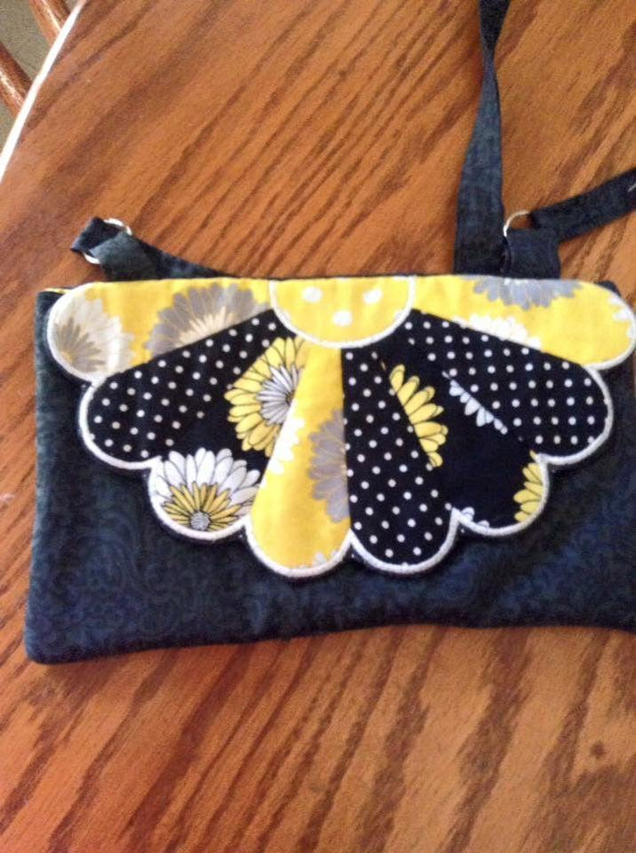 Dresden handbag in the hoop machine embroidery design cross shoulder