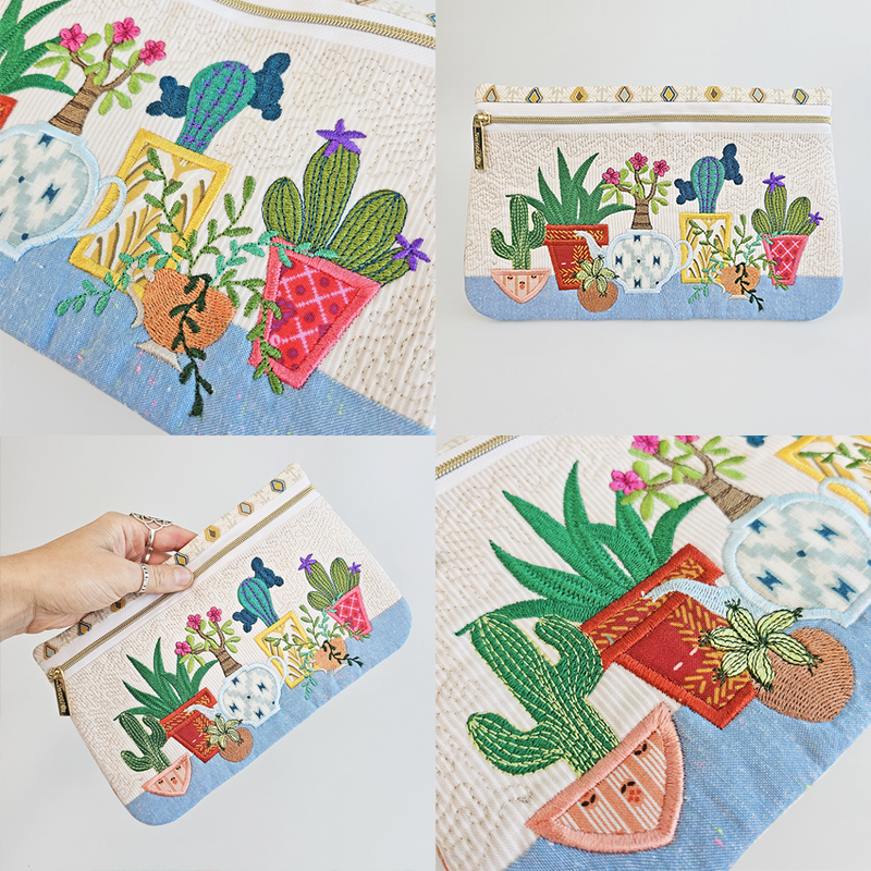 Cute Cactus Purse ITH Design