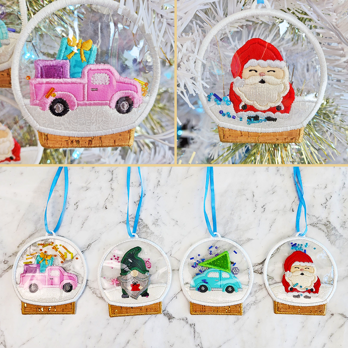 Snow Globe Ornaments Set Two