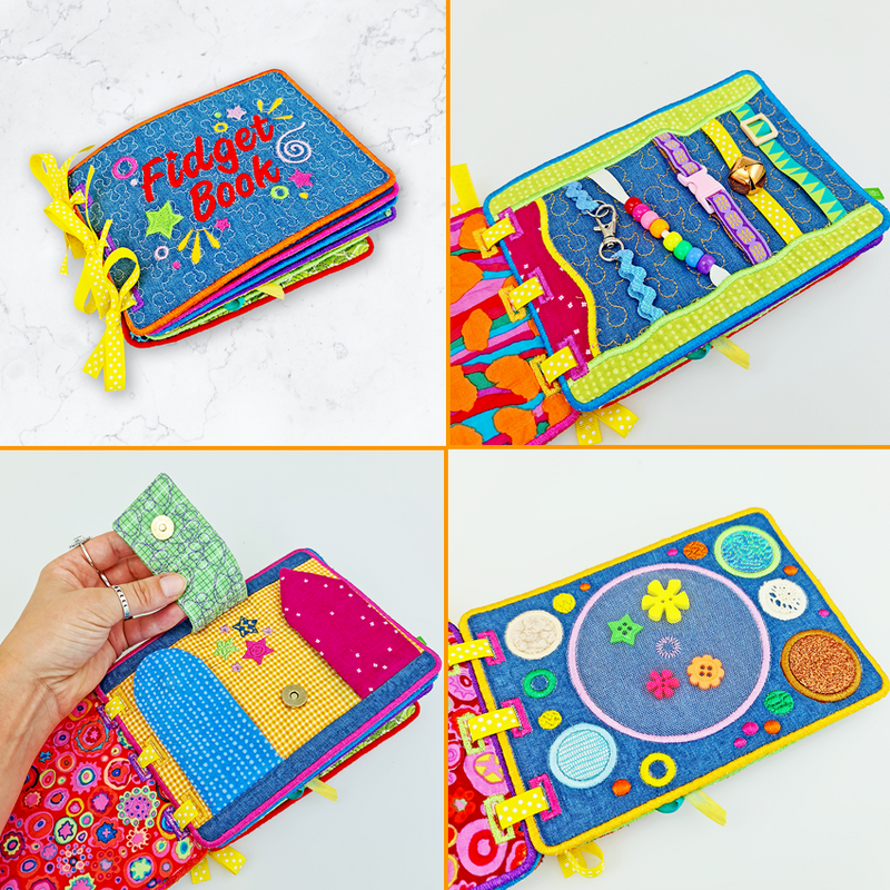 Fidget Book ITH machine embroidery design