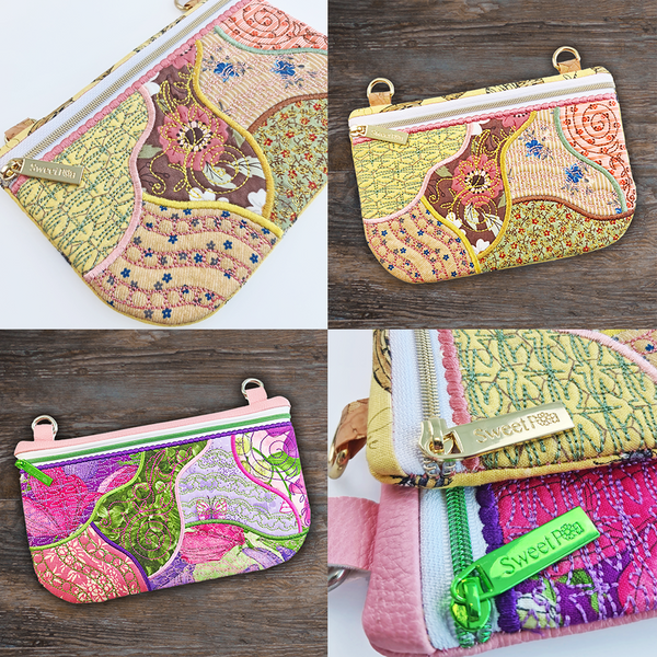 Patchwork Purse in the hoop machine embroidery design