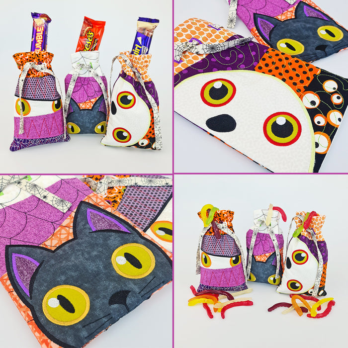 Machine Embroidery Design ITH - Halloween Gift Bags
